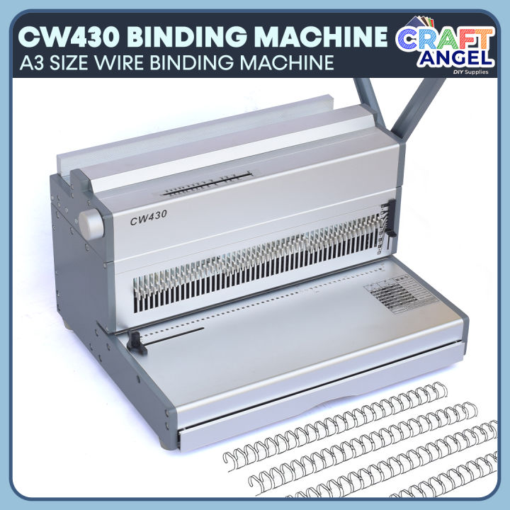 Wire Binding Machine A3 Size CW430 50 Holes 25 Sheets Punch Heavy Duty ...