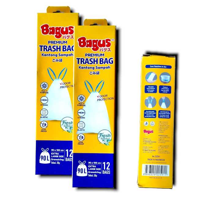 PLASTIK KANTONG SAMPAH BAGUS PREMIUM TRASH BAG BESAR 90 L LARGE ...