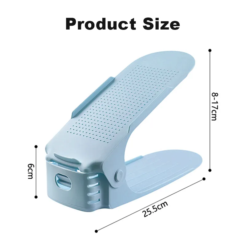 Shoe Stacker Adjustable Organizer - Double Deck Space Saving Shoe Rack ...