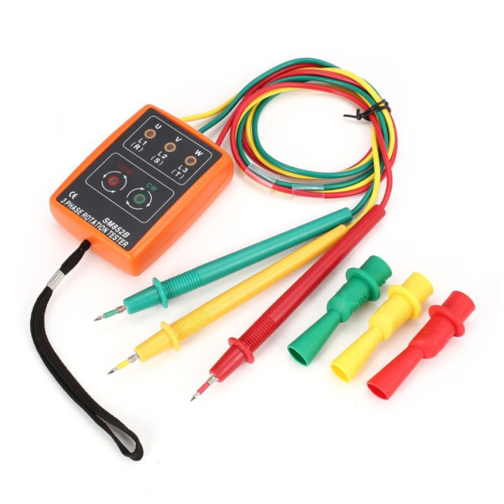 SM852B 3 Phase Rotation Tester Digital Phase Indicator Detector LED ...