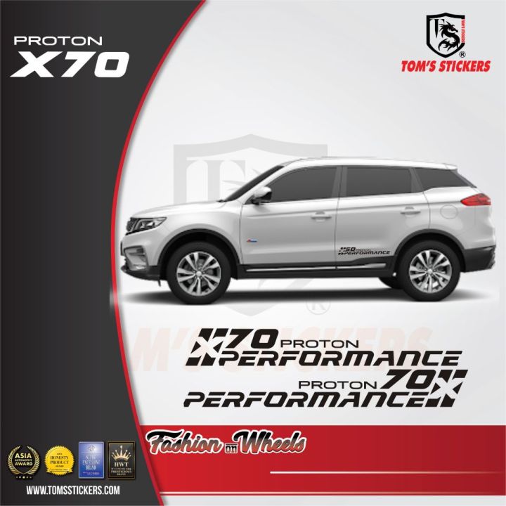 🎯PROTON X70 PERFORMANCE CAR BODY STICKERS SET | Lazada