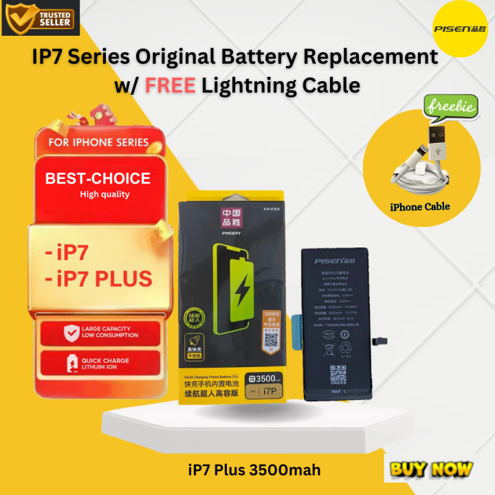 Pisen iP7 Series Original Battery Replacement with Free Cable | Lazada PH
