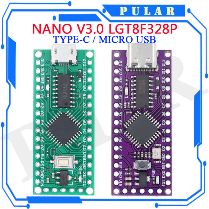 LGT8F328P-LQFP32 MiniEVB TYPE-C MICRO USB Compatible With ATMEGA328 Nano V3.0 LGT8F328P CH9340C ...