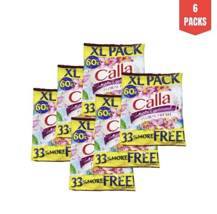 Calla Detergent Powder 60 grams x 6 Sachet -XL Pack | Lazada PH