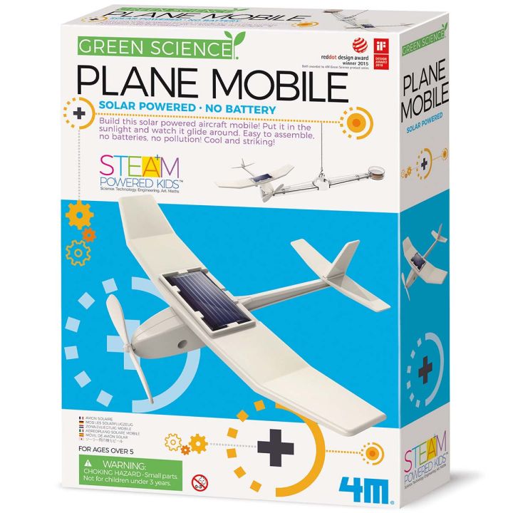 [คูปอง 2 ต่อ] 4M Eco Engineering - Solar Plane Mobile ชุดของเล่น จำลอง ...