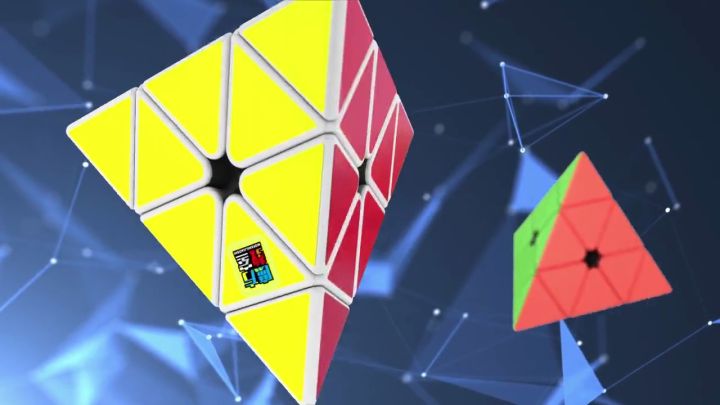 Star YJ moyu Meilong รูบิกเมจิก รูบิค Cube stickerless พีระมิดเอียง ...
