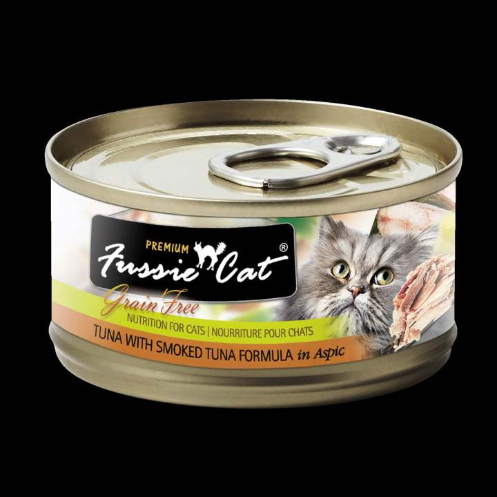 Fussie Cat BLACK LABEL Tuna with Smoked Tuna Formula in Aspic 80g X24 ...