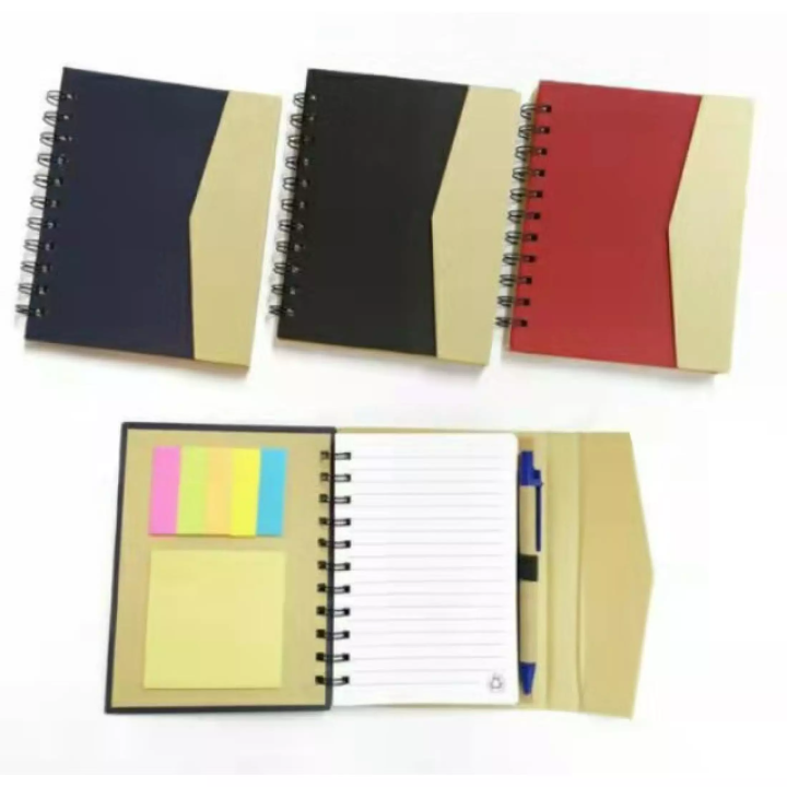 NOTEBOOK Hard Bounded with stickynote and pen | Lazada PH