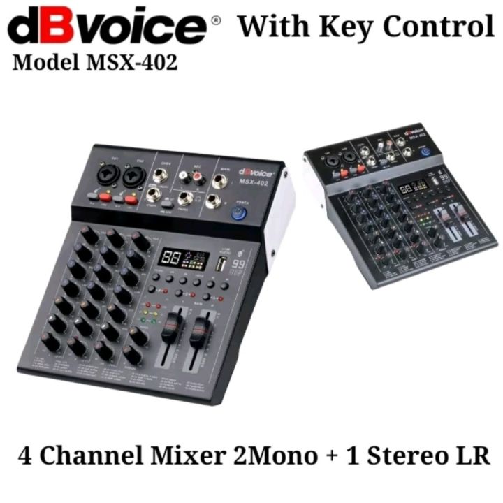 Mixer Audio 4 Channel dBvoice MSX402 Support USB Interface Original dB ...