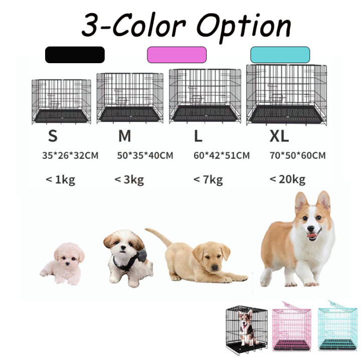 Petland Pet Cage Dog Cat Rabbit Cage Heavy Duty with Poop Tray ...