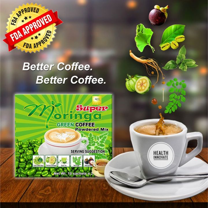 Super Moringa Green Coffee 10pcs per box | Lazada PH