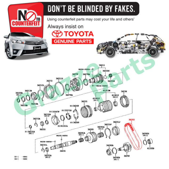 Toyota Original Transmission Transfer Case Gearbox Gear Box Chain Drive ...