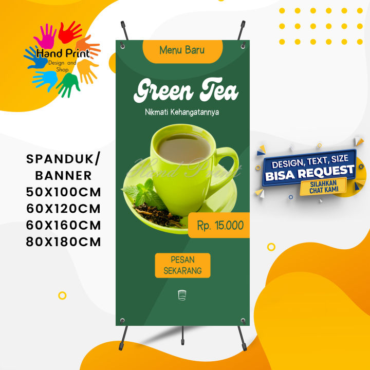 Cetak Spanduk Banner Jualan Es Teh Jumbo Es Teh Manis Thai Tea Teh ...
