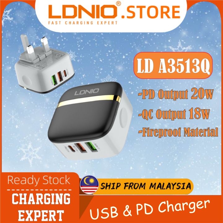 (New Arrival) LDNIO A3513Q 32W Quick Charge Portable Fast Charger QC3.0 ...