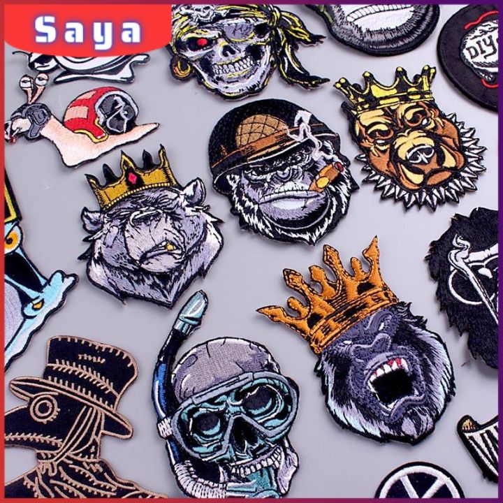 Punk Patch Embroidery Iron On Patches For Clothing Thermoadhesive ...