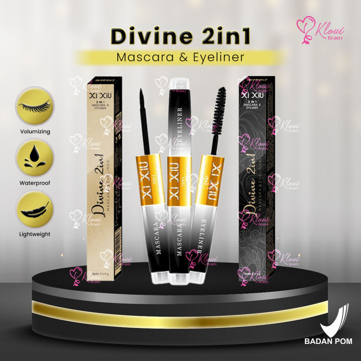 XI XIU Divine 2 in 1 Mascara & Eyeliner BPOM || 2in1 Maskara Xixiu ...