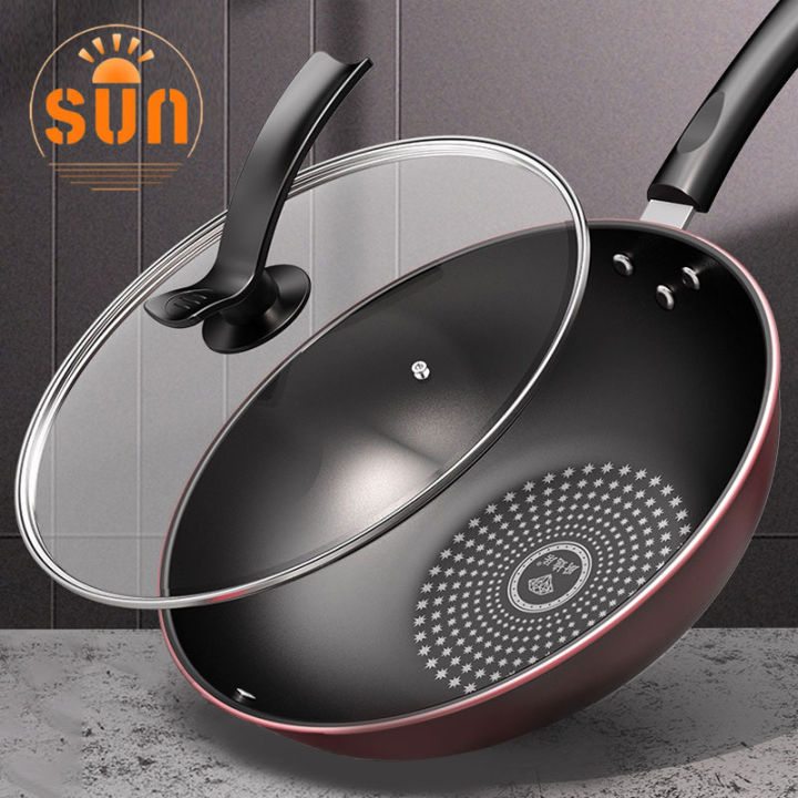 【SUN】Frying pan 32/34CM non stick diamond frying pan, kitchen utensils ...