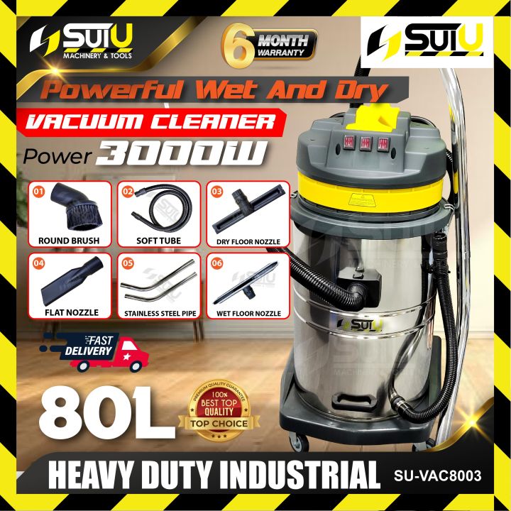 [new] Sui U Suiu Vac8003 80l Heavy Duty Industrial Use Wet And Dry
