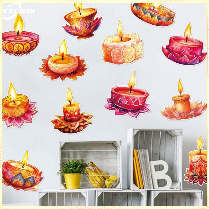 [12pcs/set]New Deepavali Wall Stickers Deepavali Party Decorative ...