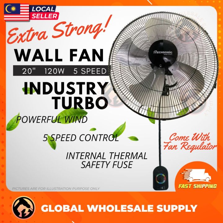 TECHSONIC 20" Wall Fan Industrial Series Fan Kipas Besar Kilang Kipas ...