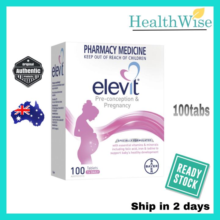 Elevit Pregnancy Multivitamin Tablets 100 Pack (100 Days) (Exp : Oct ...