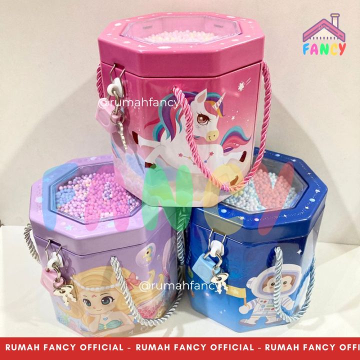 [FREE BUBBLE + DUS] Coin Box Celengan Kaleng Kotak Cute Piggy Bank ...