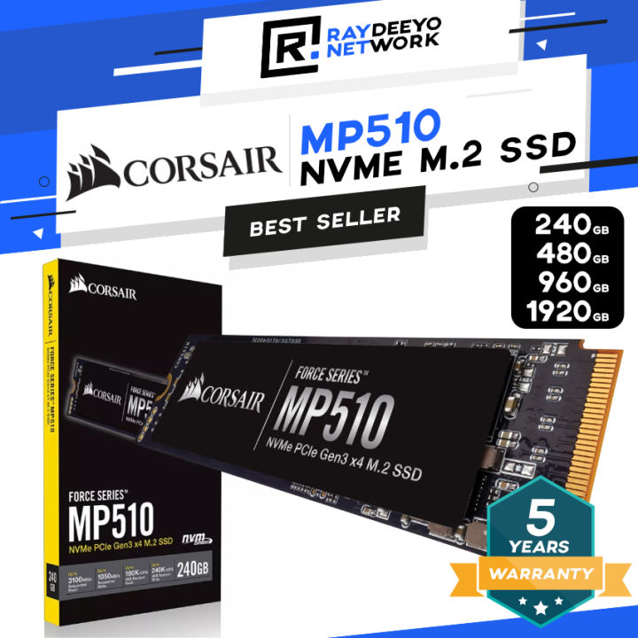 CORSAIR MP510 Force Series MP510 M.2 2280 NVMe PCIe Gen 3x4 Internal ...
