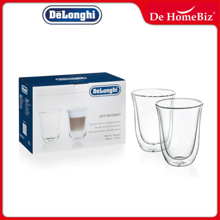DELONGHI DLSC312 Latte Macchiato Double Wall Thermal Coffee Glass Cup ...