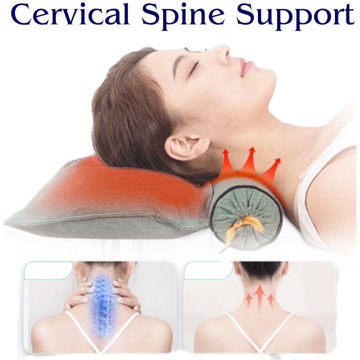 Cervical Spine Support Pillow Neck Support Pillow Warmwood Pillow | Lazada