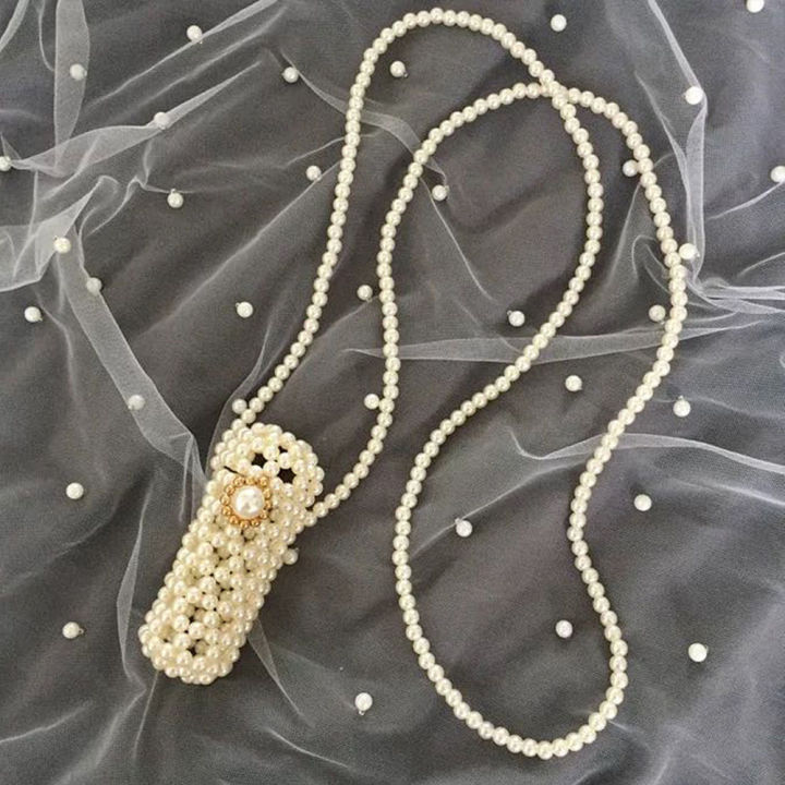 GYYT มินิ แฮนด์เมด ไข่มุกเทียม พื้นที่จัดเก็บ กลวง งานเลี้ยงตอนเย็น เคส ...