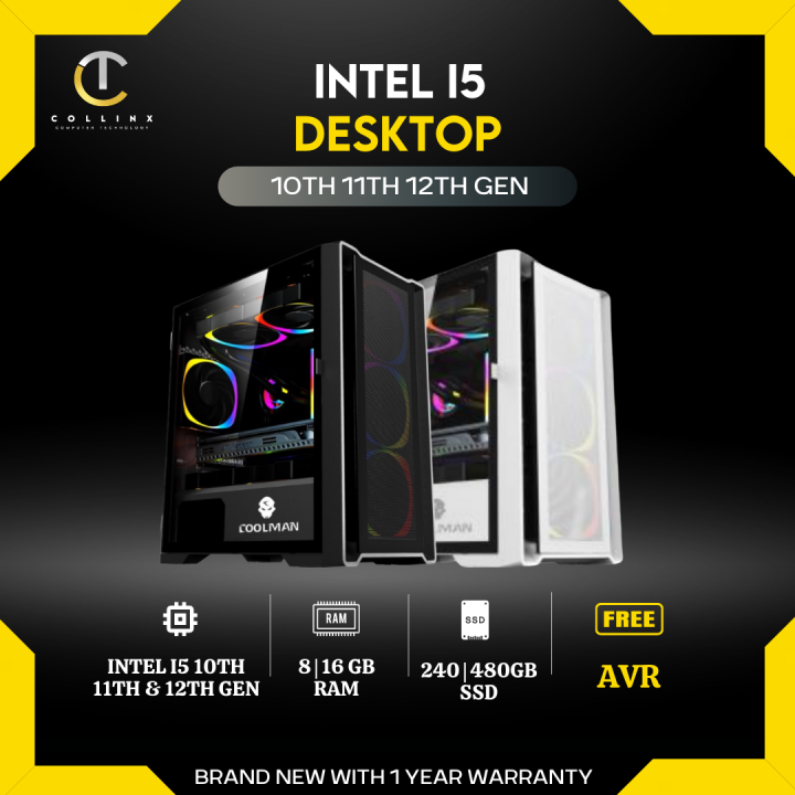 [ SUPREME PC BUILD ] INTEL I5 10TH 11TH 12TH GEN CPU Desktop | RGB PC ...