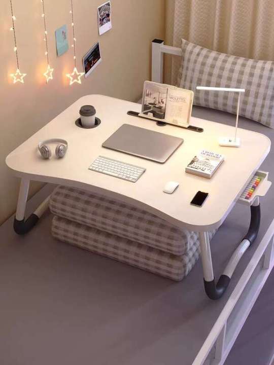 Foldable Bed Dormitory Study Laptop Desk Stand Lazy Bedroom Window ...