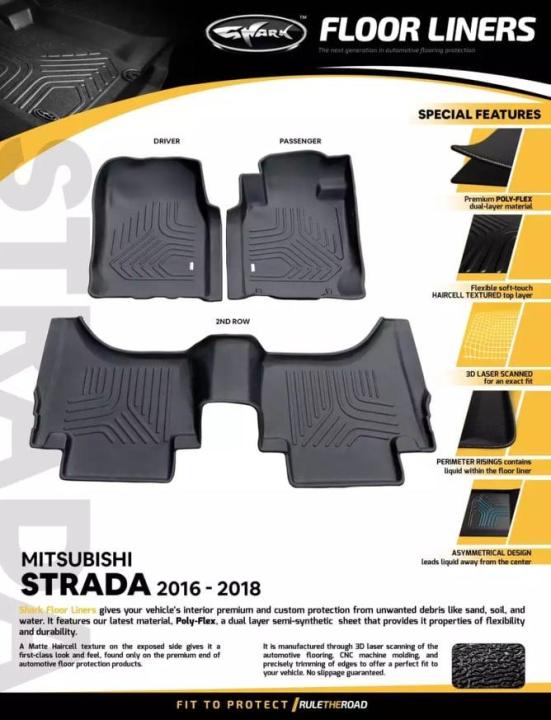 STRADA 2016-2023 DEEP DISH SHARK MATTING ( Strada Accessories ) ( Strada Matting ) | Lazada PH