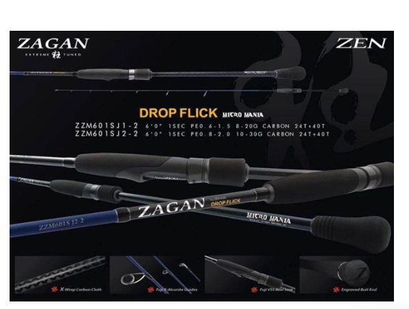 ZEN ZAGAN Drop Flick ZZM631S Micro Jig Spinning Rod | Lazada