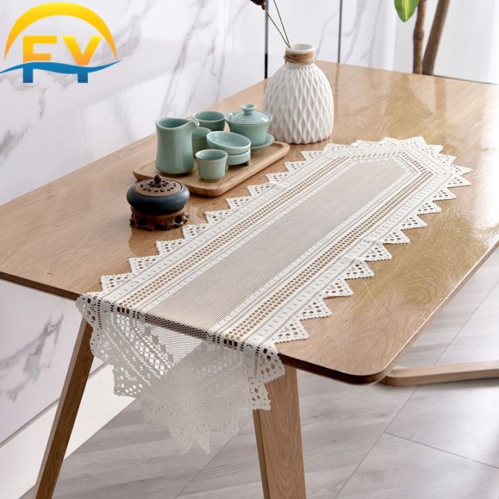 FY Lace Table Runner Cloth Bed Living Room Coffee Dining Table Alas ...