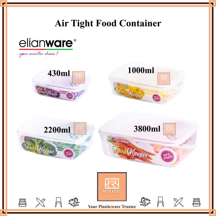 Elianware BPA Free Rectangle Stackable Plastic Food Container/Food ...