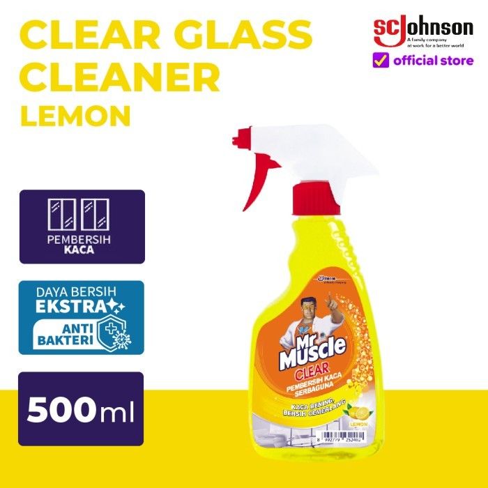 Mr. Muscle Glass Liquid Lemon Pump 500mL | Lazada Indonesia