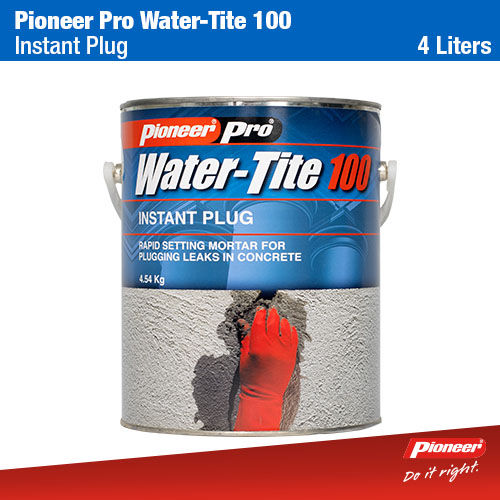 Pioneer Pro Water-Tite 100 Instant Plug 4.54Kg Can - Wall Treatment ...