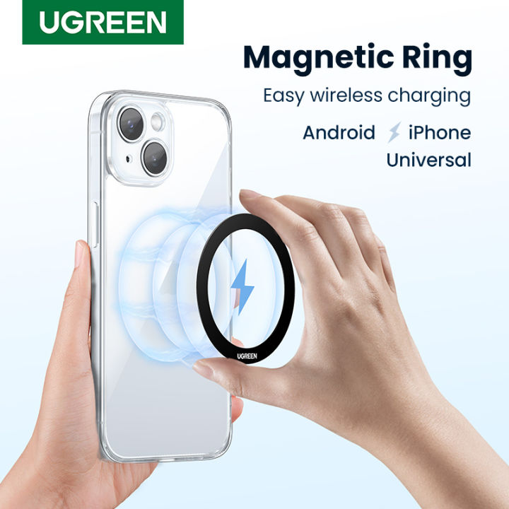 UGREEN 2Pcs Magnetic Sticker For Wireless Charger Metal Plate Ring For ...