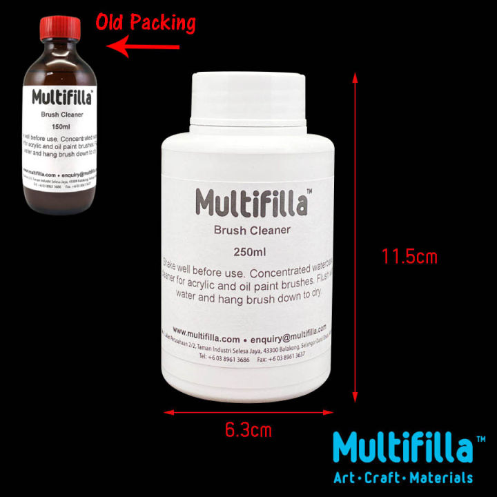Multifilla Brush Cleaner 250ml for Acrylic and Oil Paints | Lazada