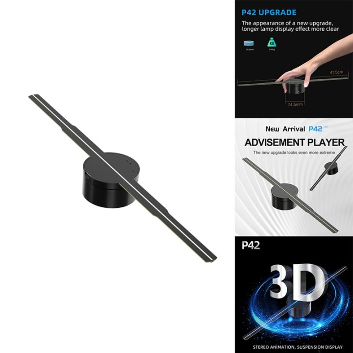 3D Fan Hologram Projector Wifi Display Advertising Logo Light LED Sign Holographic Lamp 3D ...