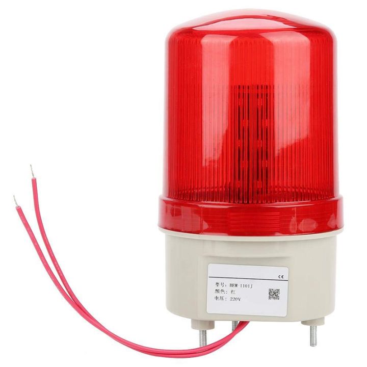 Industrial Flashing Sound Alarm Light,BEM-1101J 220V Red LED Warning ...