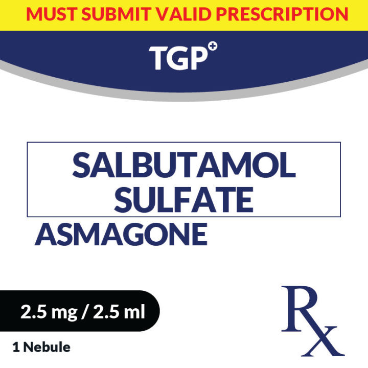 Rx: ASMAGONE Salbutamol Sulfate 2.5mg/2.5ml Solution Nebule | Lazada PH