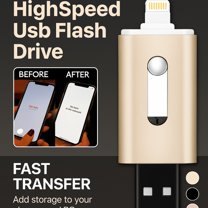 Dual-purpose 3-in-1 High-speed Large-capacity Flash Memory USB Drive ...