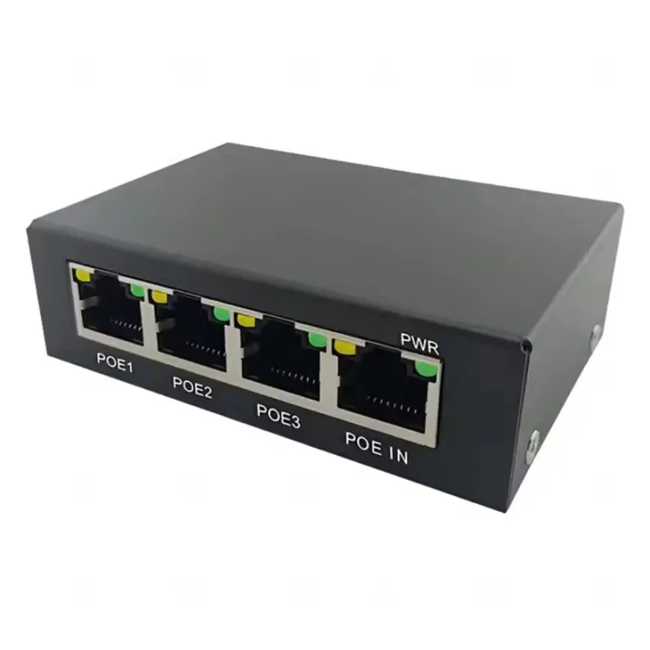 4 Ports Full Gigabit PoE Extender/Repeater 100/1000M Network Switch ...