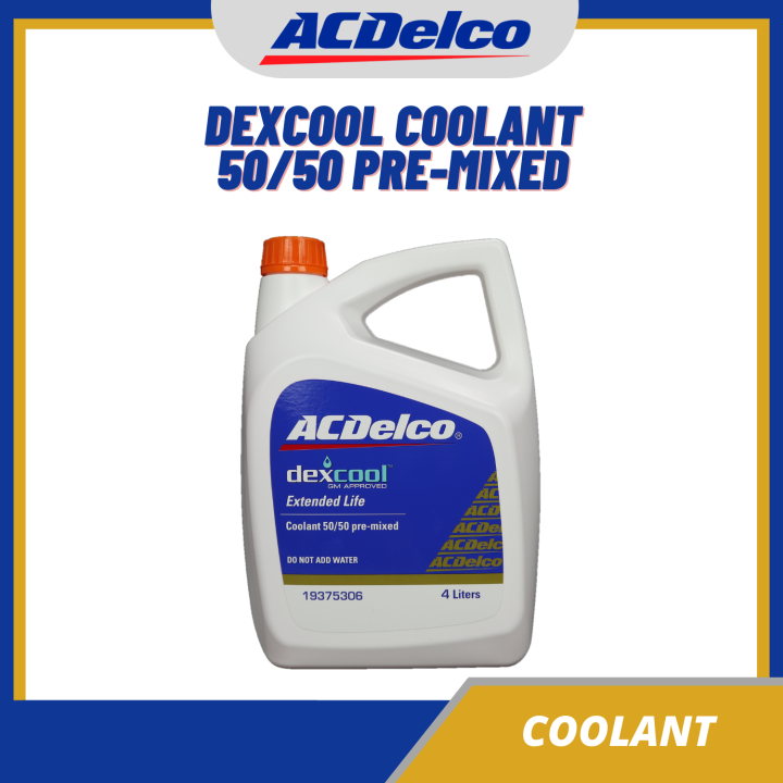 ACDelco DEX-COOL Anti-Freeze/Coolant 4L Pre-Diluted 50/50 dexcool ...