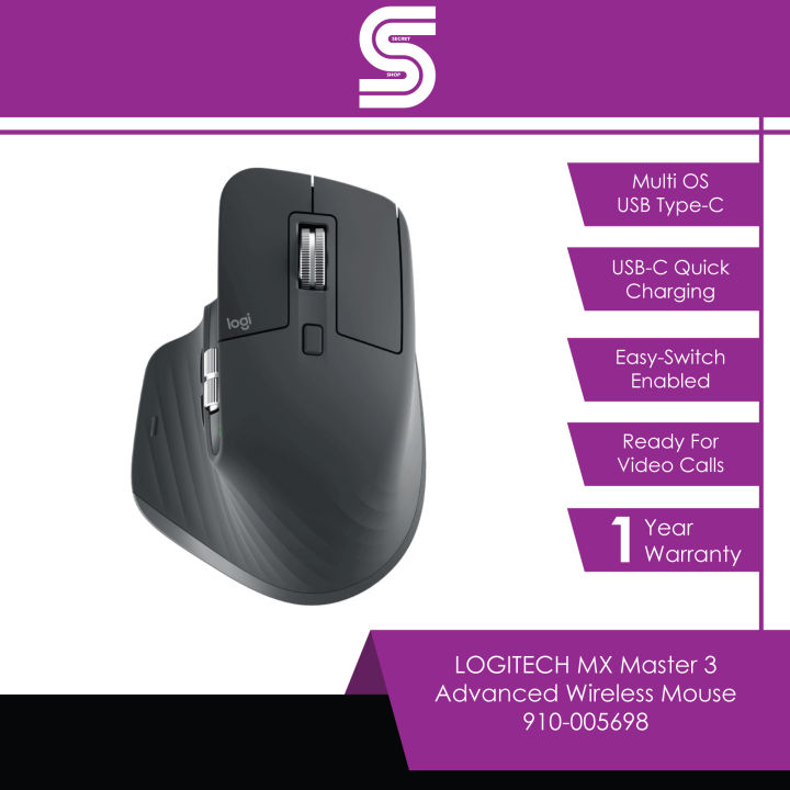 LOGITECH MX Master 3 Advanced Wireless Mouse - 910-005698 | Lazada