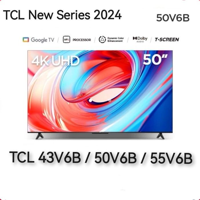 TCL 55V6B 50V6B 43V6B Google TV Smart LED 4K UHD Digital 55 50 43 inch ...