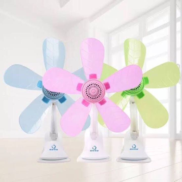 T-Wolf Fan Home Electric Fan W/ Clip Clover Fan Anti-Heat Portable Clip ...
