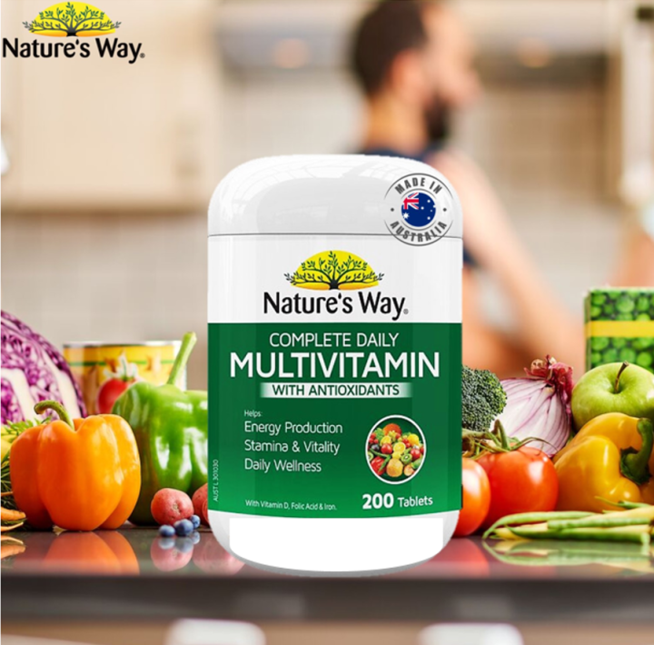 DAILY MULTIVITAMIN NATURE ’ S WAY COMPLETE วิตามินรวม 200 เม็ด | Lazada ...